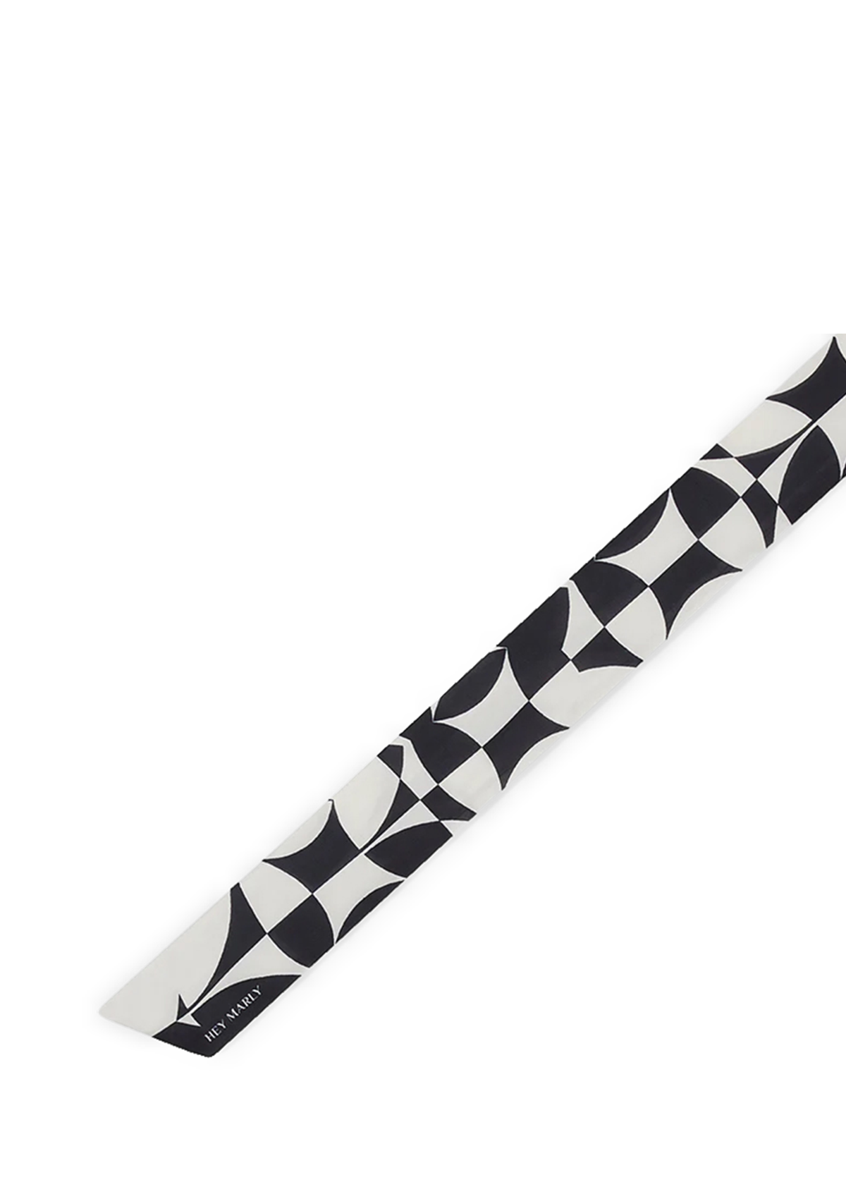 Silky Ribbon Logo Print - Black-Crema | Hey Marly